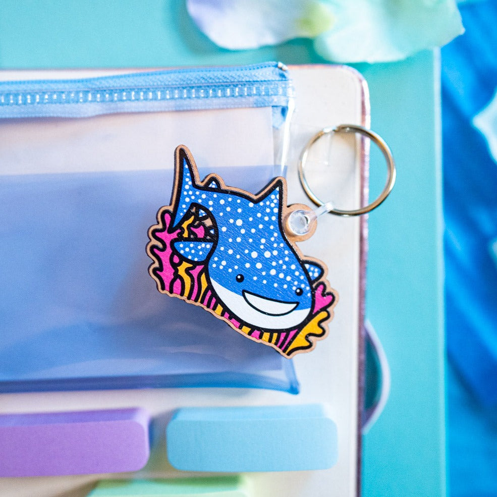 Whale Shark Wooden Keychain – belugabeeofficial